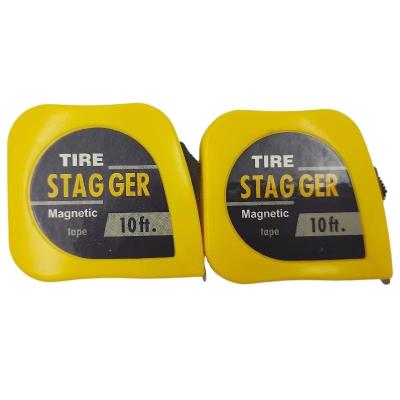 China Yellow Color Racing Car Stagger Tape Measure Tap 10 Feet * 1/4" with Imperial Measurement System and Magnetic Tools for sale