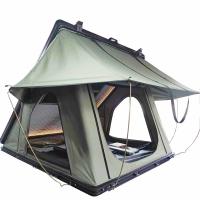 Quality Outdoor Light Dark Grey Hard Shell Rooftop Tent 202*122*5cm Mattress Size for sale