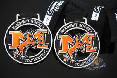 Cina La società polisportiva dell'hockey di Mcknight muore medaglione delle medaglie della colata con il nastro molle di stampa e dello smalto in vendita