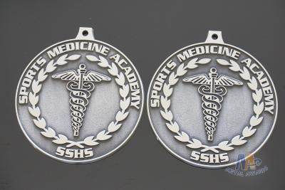 Cina Tipo in lega di zinco medaglie del premio del metallo di musica dell'argento con forma su misura nastri in vendita