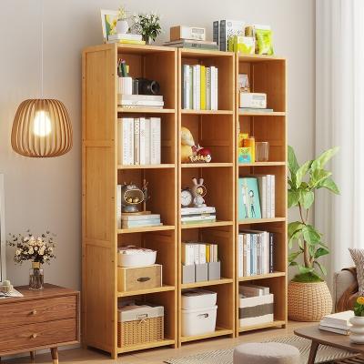 China Tall Book Shelves for Living Room Household Storage Cabinet Door Organizer Container for Bedroom Library Living Room Furniture for sale