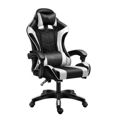 China Ergonomic Racing Chair Cooling Feature Simple Design Leather Gaming Swivel Chair Soft Headrest Lumbar Pillow Traditional Style for sale