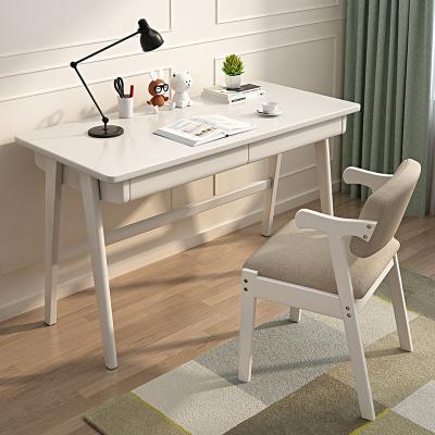 China Nordic Style Solid Wood Computer Desk Small Apartment Study Table with Drawer for Student Writing and Working Station for sale