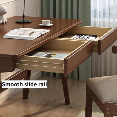 China Nordic Style Solid Wood Computer Desk Small Apartment Study Table with Drawer for Student Writing and Working Station for sale