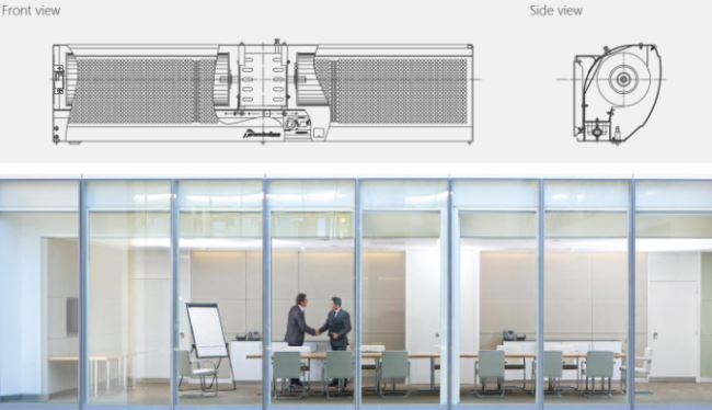 Technical Diagram of Air Curtain