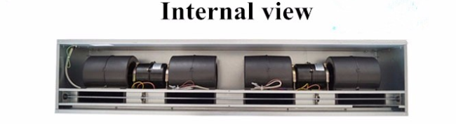 Air curtain in operation