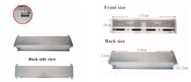 Air curtain airflow demonstration