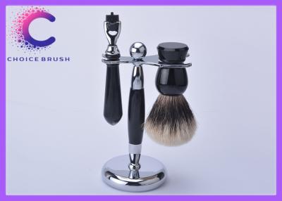 China O jogo da escova da barba, barbeando ajusta-se para homens com o punho acrílico preto clássico à venda