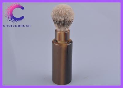 Cina Tubo di viaggio della spazzola di rasatura dei capelli del tasso di Silvertip con la maniglia del corno del faux in vendita