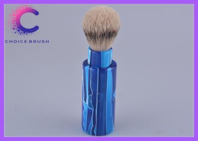 Cina Piccola spazzola portatile di rasatura di viaggio con la maniglia blu di colore del tasso del silvertip in vendita