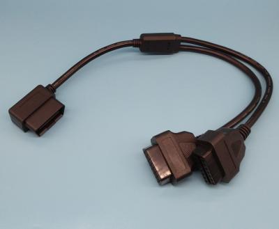 중국 OBD2 OBDII J1962 직각 남성 - 이중 여성 원형 분배기 Y 케이블 판매용