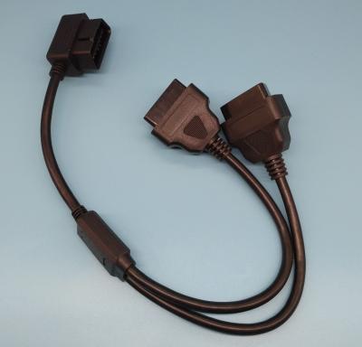 중국 OBD2 OBDII J1962 직각 남성 - 이중 여성 원형 분배기 Y 케이블 판매용