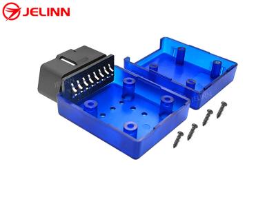 China OBD2 Enclosure OBD 2 Case Shell With Curved Pin Connector for sale