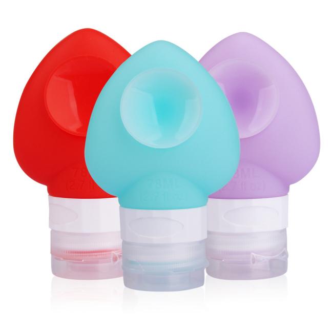 Close-up of silicone travel bottle cap