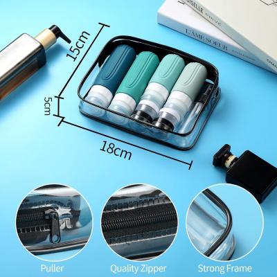 China TSA-Approved Silicone Travel Bottle Set with Wide Mouth Design for Easy Refilling and Customizable Options for sale