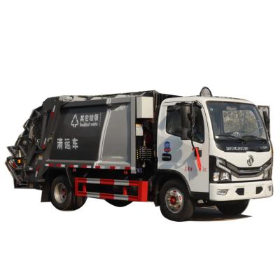 China 4x2 6 CBM Garbage Compactor Vehicle Truck Diesel Fuel Type 130hp Engine Dongfeng for sale