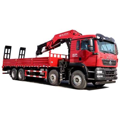 China Large Construction Crane Mounted Truck 25ton Truck Mounted Crane with Grab Bucket for sale