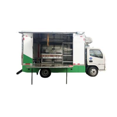 중국 동풍 4.5톤 4.5미터 양문 스테인리스 스틸 확장형 양측 냉장/신선 캐비닛 식당차 판매용