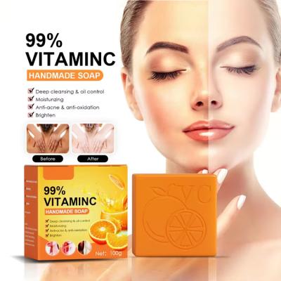 China Organic Handmade Soap Whitening Body Toilet Soap Bath Bar Deeply Cleanses And Nourishes Skin Vitamin C Soap for sale