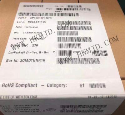 中国 Field Programmable Gate Array EP4CE15F17I7N
 FBGA-256 963LAB Cyclone IV E FPGA Integrated Circuits 200MHz 販売のため