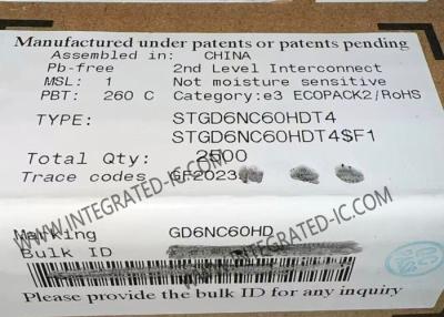 China STGD6NC60HDT4 Chipe de circuito integrado 600V N-Channel PowerMESH Transistores IGBT à venda