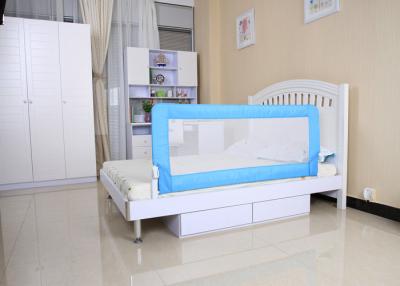中国 方法設計のベッドのための青い生地の網の子供の安全柵 販売のため