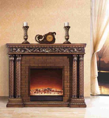 Cina Camino elettrico della fiamma della decorazione della quercia di legno solido stile francese/europeo/Louis in vendita