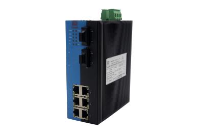 China 8 haven 10/100M Industriële Geleide Ethernet-Schakelaardin35 Spoor het Opzetten Metaalhuisvesting Te koop