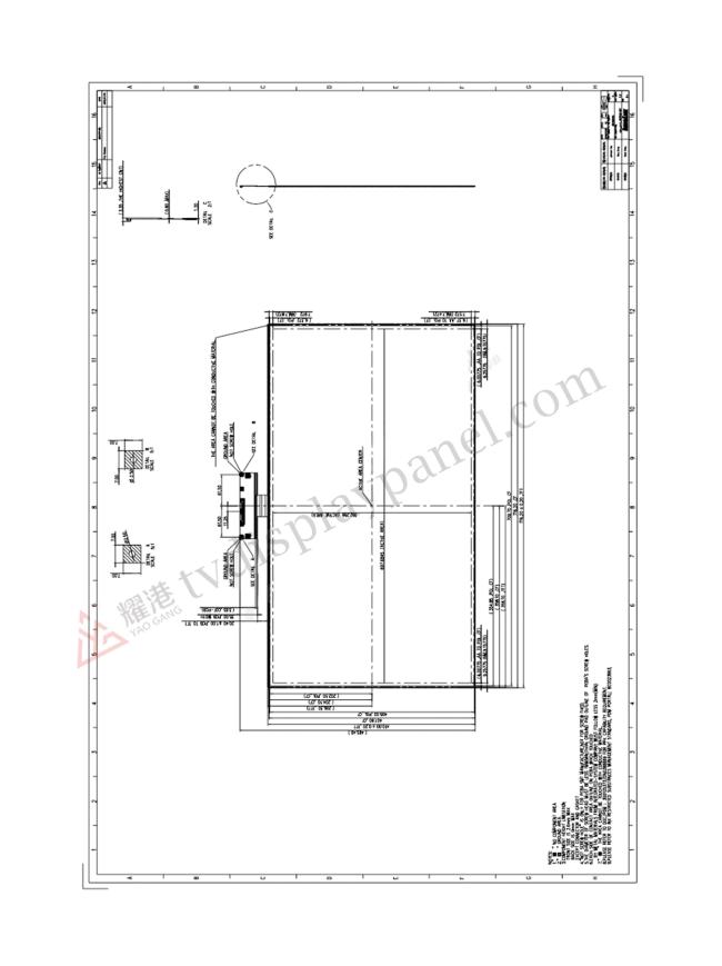 V320BJ8-Q01 panel external dimensions diagram