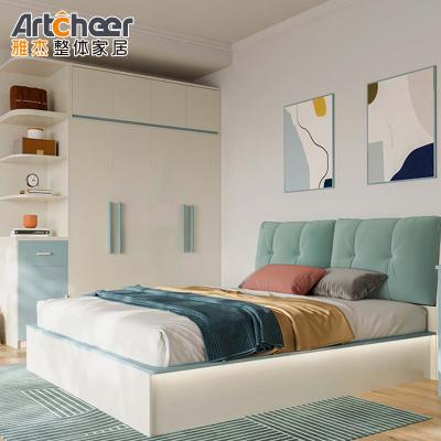 Chine Étagère réglable Armoire en mélamine blanche pour chambre moderne en finition blanche à vendre