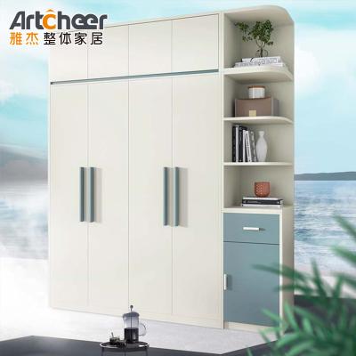 Chine Étagère réglable Armoire en mélamine blanche pour chambre moderne en finition blanche à vendre