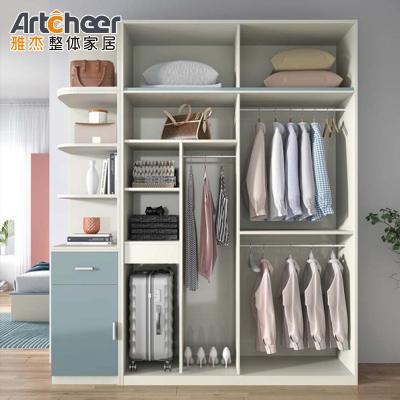 Chine Étagère réglable Armoire en mélamine blanche pour chambre moderne en finition blanche à vendre