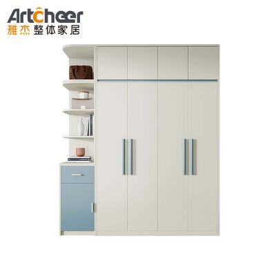 Chine Étagère réglable Armoire en mélamine blanche pour chambre moderne en finition blanche à vendre