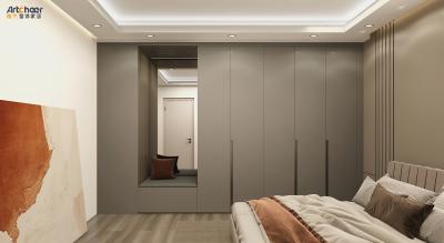 Chine Chambre à coucher moderne minimaliste en bois Armoire à clôture à charnière Armoire de 2 portes de style nordique haut de gamme à vendre