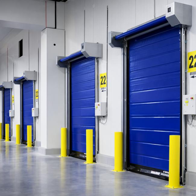Insulated high speed door operational view