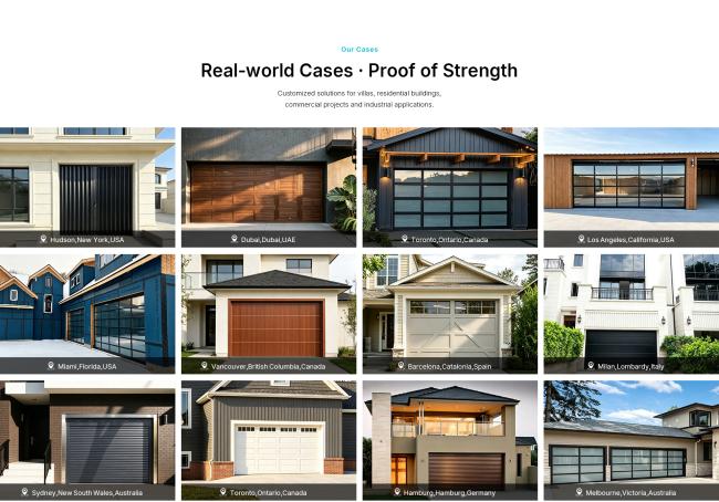 Custom Built Glass Panel Sectional Garage Door Full View Design Corrosion Resistant 2