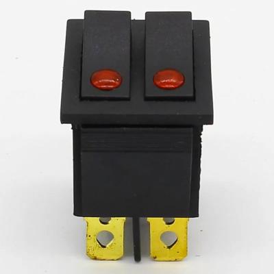 China Rocker switch belt cat-eye  two gang  double switch for sale