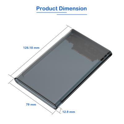 China 2,5" SATA-auf-USB-3.0-Adapter mit transparentem Typ-C-Festplattengehäuse zu verkaufen