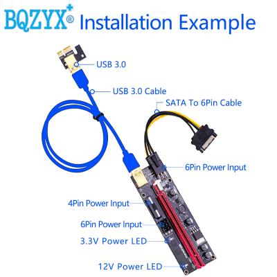 중국 PCI-E 라이저 익스텐더 카드 1X 4X 8X 16X 인터페이스 45x130mm 판매용
