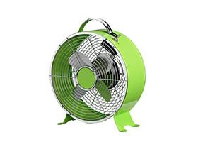 Cina Stile rotondo dell'acciaio inossidabile 45W del metallo del fan decorativo a 9 pollici dello scrittorio retro in vendita