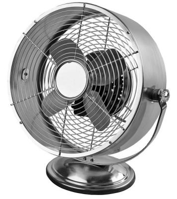 Cina Fan d'oscillazione dello scrittorio della lama a 9 pollici del metallo, ventilatore da tavolo silenzioso spazzolato di velocità del nichel 2 in vendita