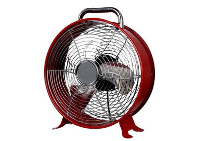 Cina Fan dell'orologio elettrico dell'oggetto d'antiquariato della base del piede del supporto con un forte vento di 4 lame del metallo in vendita
