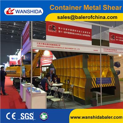 China Exportação automática da máquina de corte do metal da tesoura da caixa da sucata do recipiente de Wanshida a Japão à venda