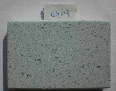 China Certificação lustrada colorida do GV da laje das bancadas da pedra de quartzo à venda