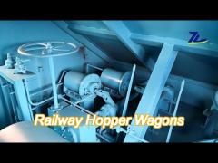 Pneumatic Unloading Ore Hopper Wagons 60t Loading Freight Train