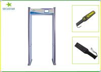Quality Walk Through Security Metal Detectors White Color LCD Display For Hotels for sale