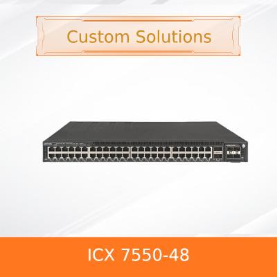 Китай RUCKUS ICX 7550-48 Стойлизуемый коммутатор    Multigigabit PoE++ 802.3bt 100GbE Uplinks продается