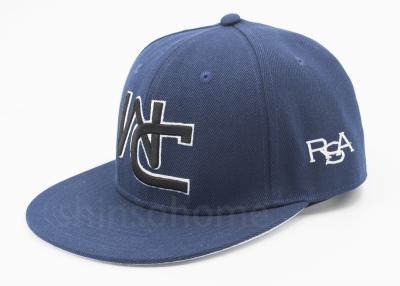 Китай 6 шлемы бейсбола панелей/крышек Snapback синих с логосом вышивки слойки 3D продается