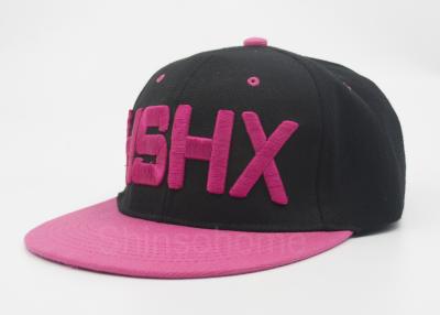 Cina Due berretti da baseball/cappelli di pietra del pannello di Snapback sei anneriscono con a 23 pollici rosa in vendita
