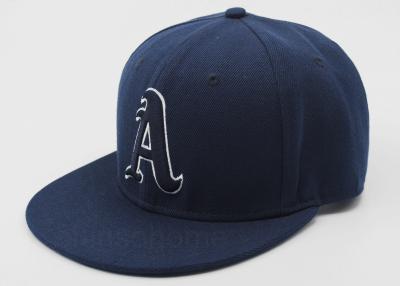Cina Ricamo piano acrilico dei cappelli 3D del camionista del blu 100% Bill con il logo della lettera in vendita